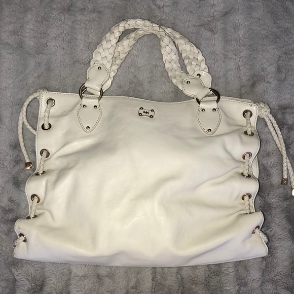 Michael Kors | Bags | Mk Michael Kors Cream Tote With Braided Strap | Poshmark